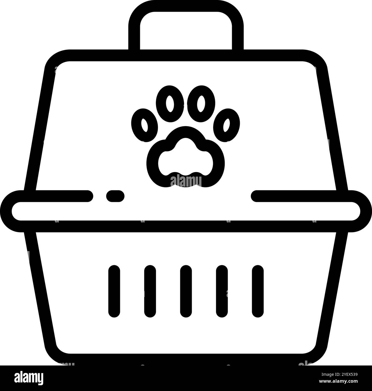 Pet carrier symbol. Comfortable animal travel. Cat carrier outline ...