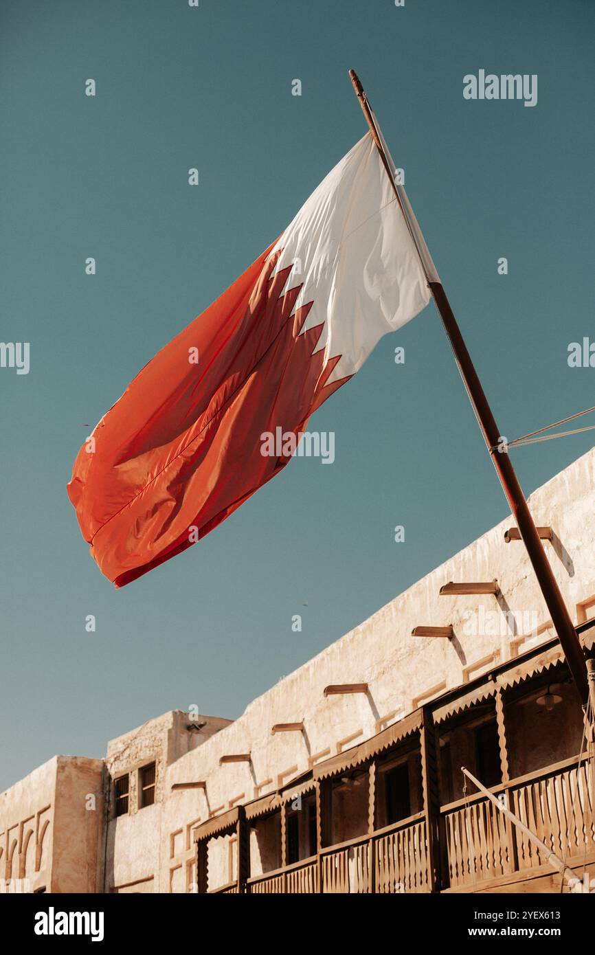Doha qatar flag hi-res stock photography and images - Alamy