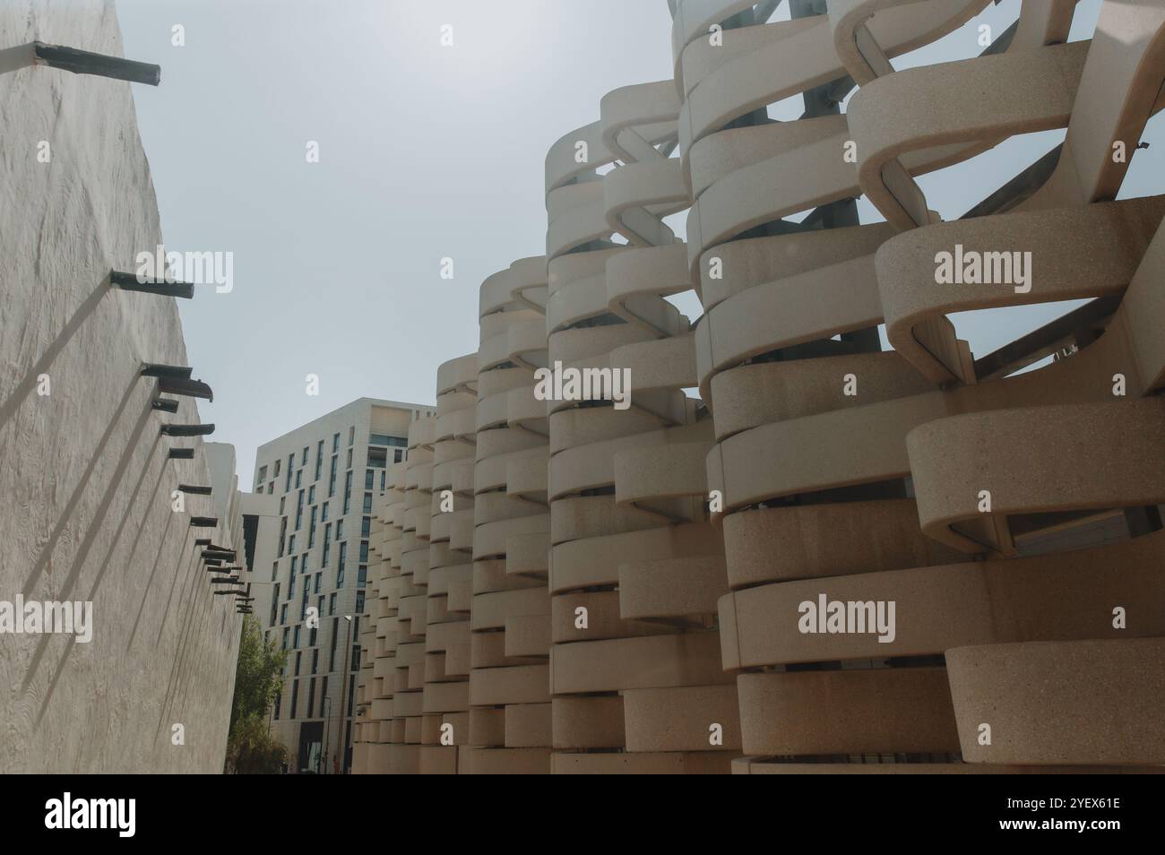 Beautiful Architecture with wide angle pointing up Stock Photo - Alamy