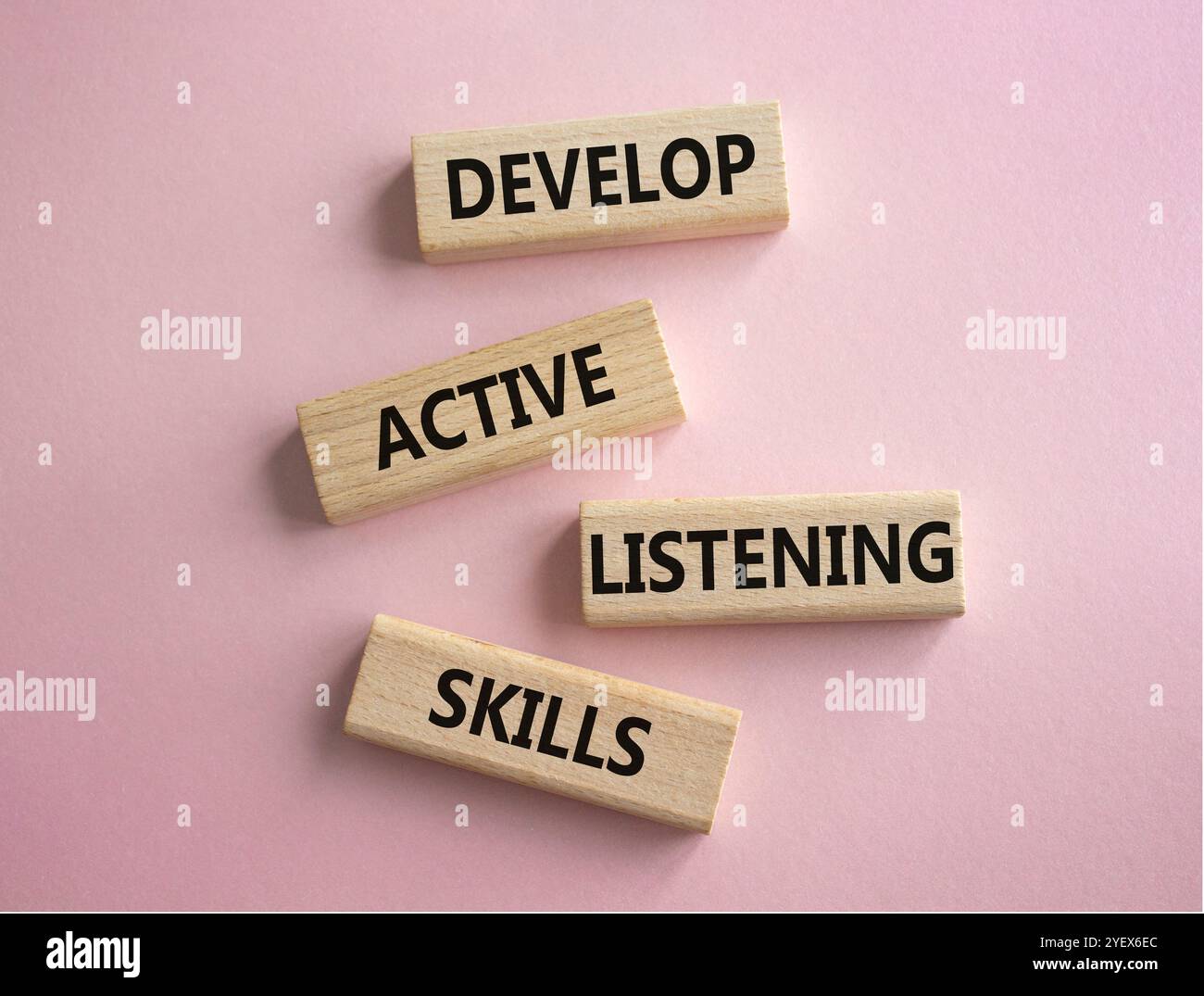 Listening skills symbol. Concept word Develop active listening skills ...