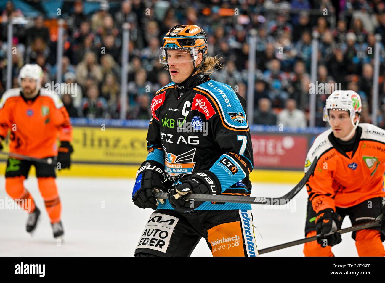 Linz, Austria. 01st Nov, 2024. LINZ, AUSTRIA -NOVEMBER 1: Brian Lebler ...