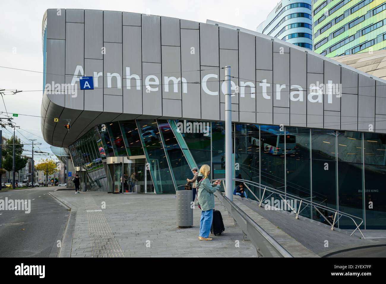 The entrance to Arnhem Centraal station, Arnhem, The Netherlands Stock ...