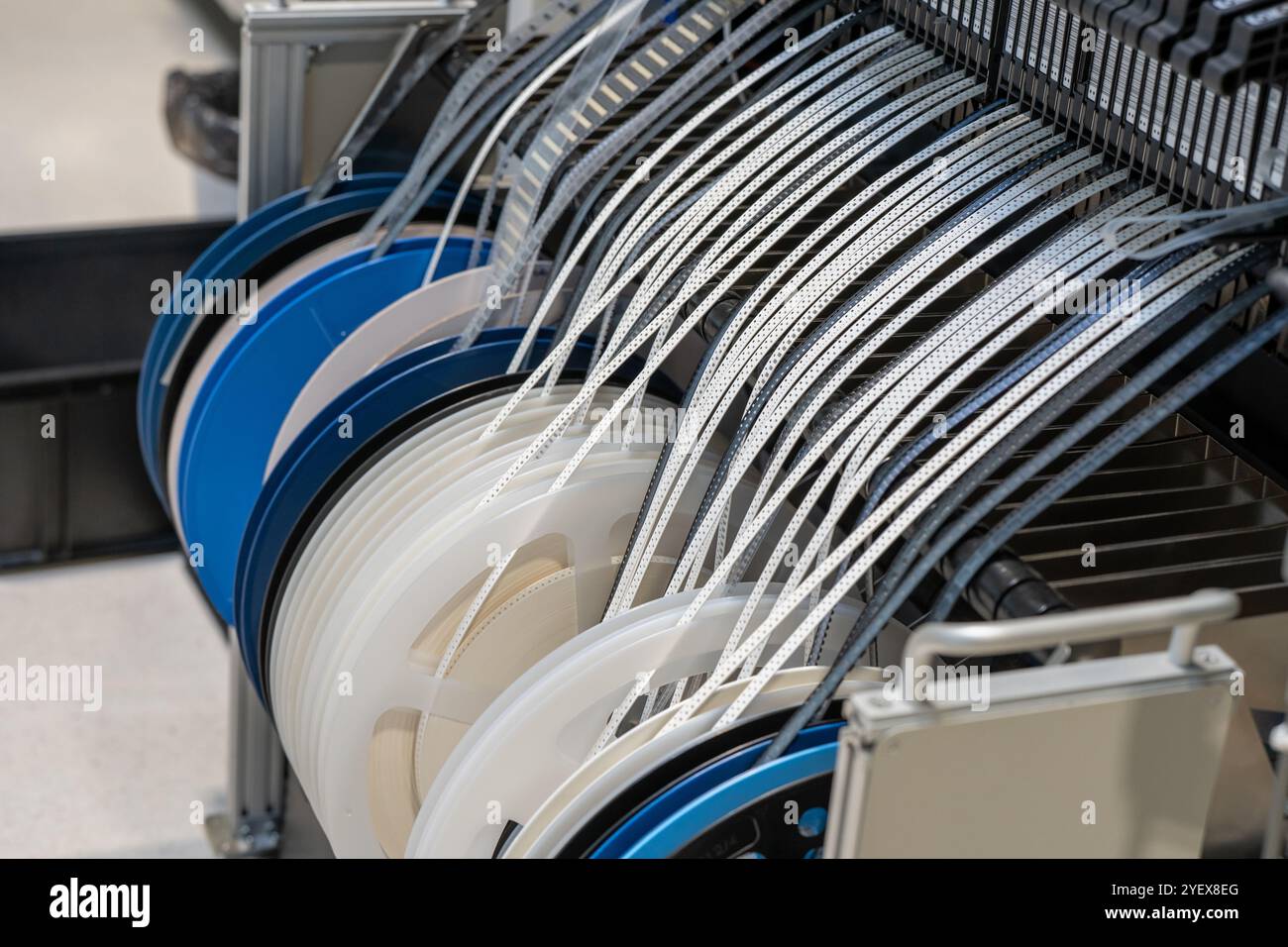 Electronics SMT reel components on the assembly line Stock Photo - Alamy