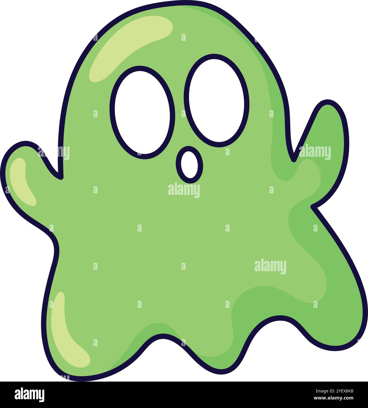 Cute green ghost , Halloween decor Vector Stock Vector Image & Art - Alamy