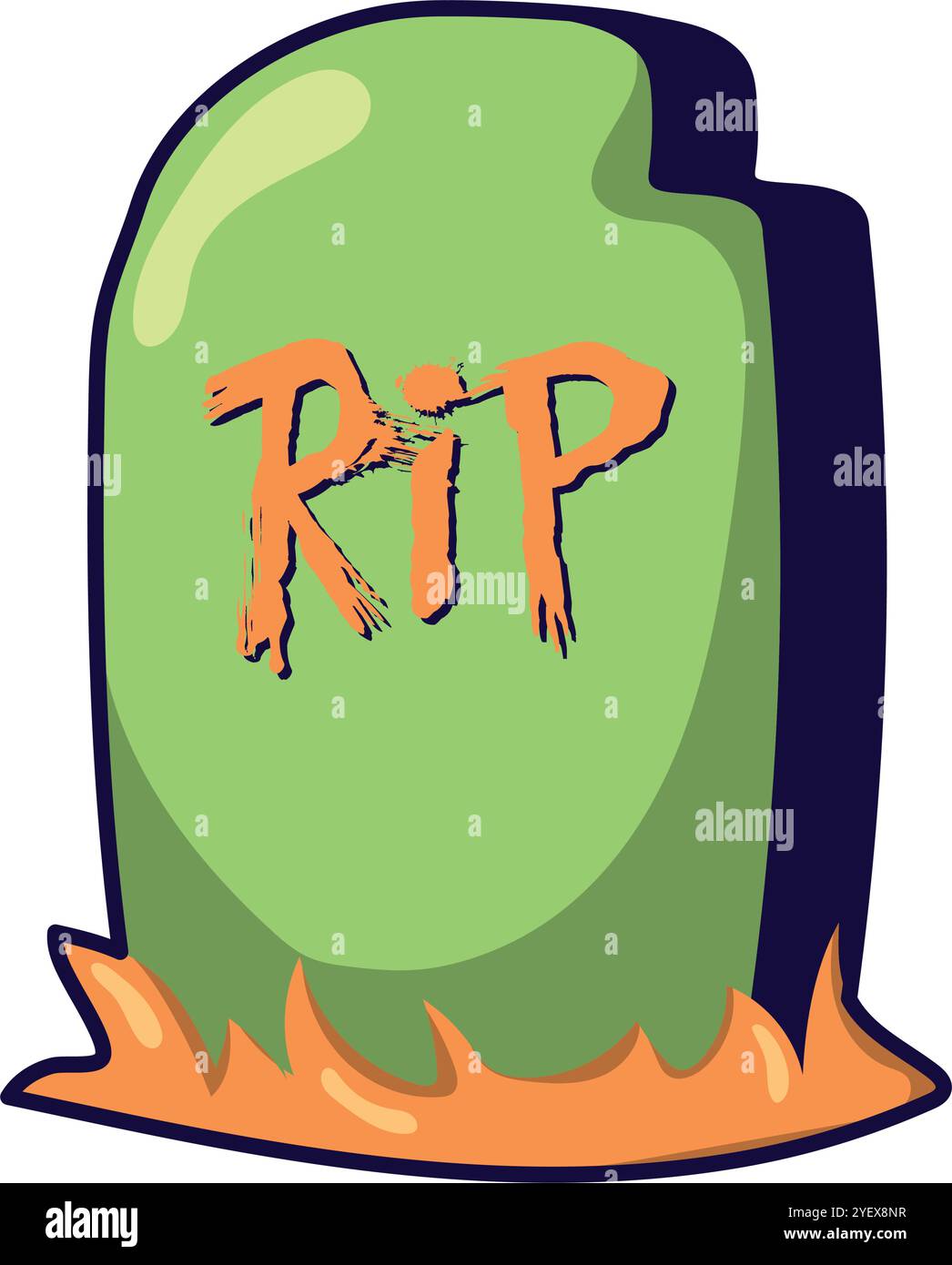 Halloween tombstone with RIP text, spooky symbol Vector Stock Vector ...
