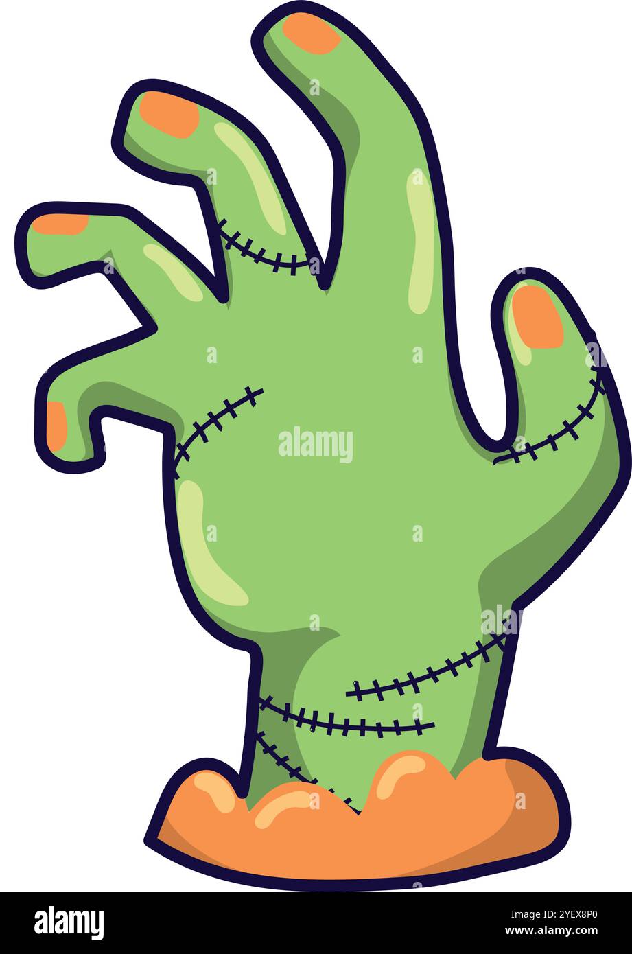 Zombie hand rising from grave, spooky theme Vector Stock Vector Image ...