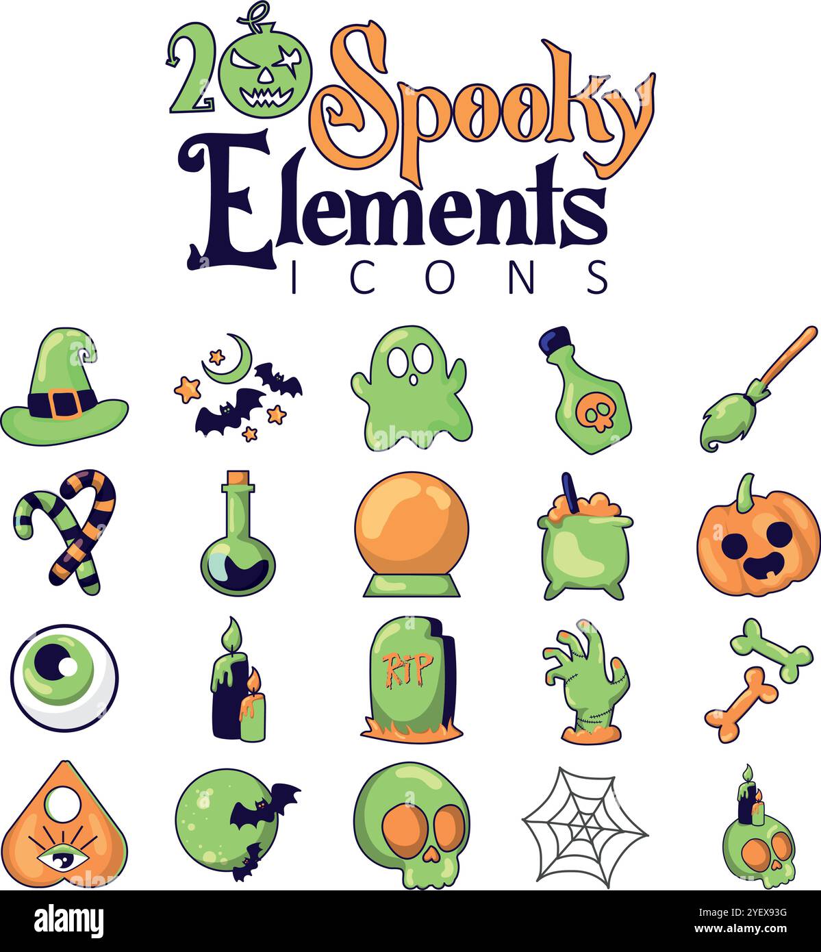 Cartoon icons hi-res stock photography and images - Alamy