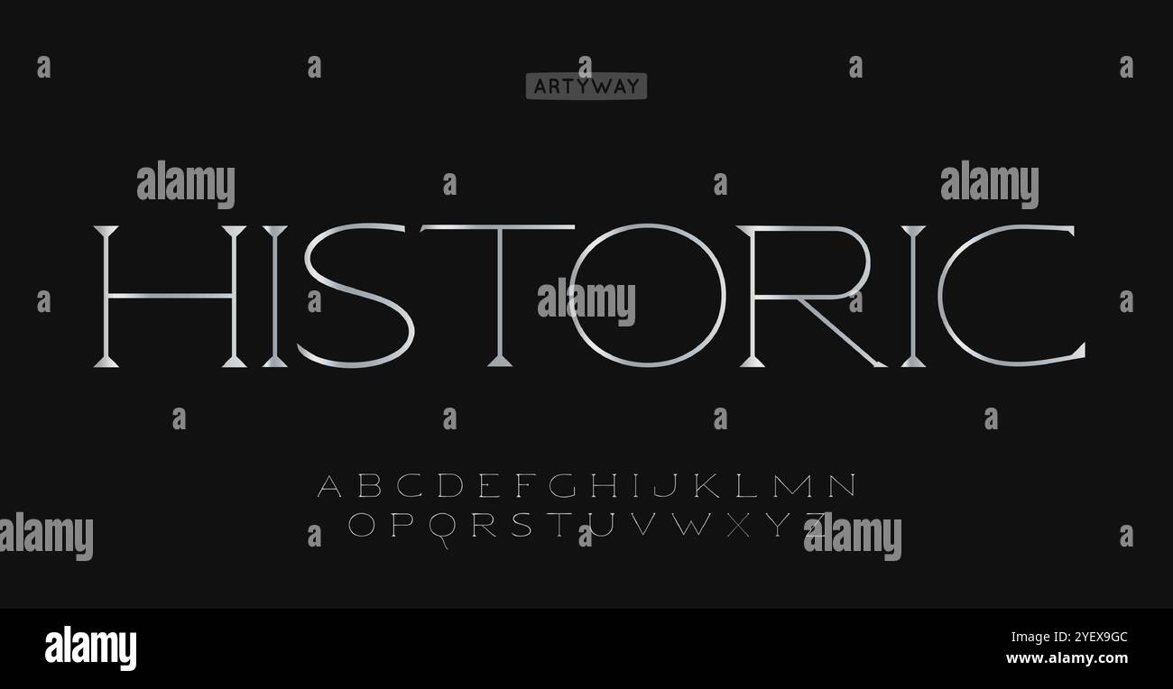 Inspired typeface design Stock Vector Images - Alamy