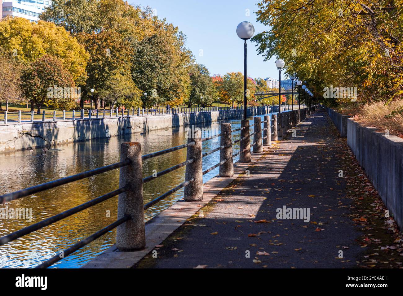 Rideau Canal in Ottawa, Canada during the autumn season, with fall ...
