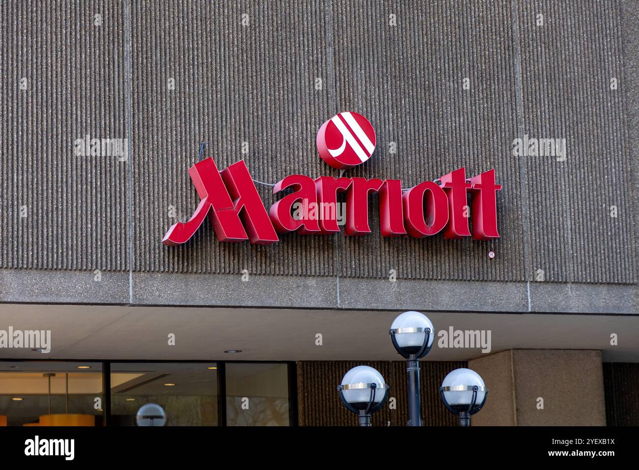 Ottawa, Canada - October 17, 2024: Marriott Hotel sign in downtown ...