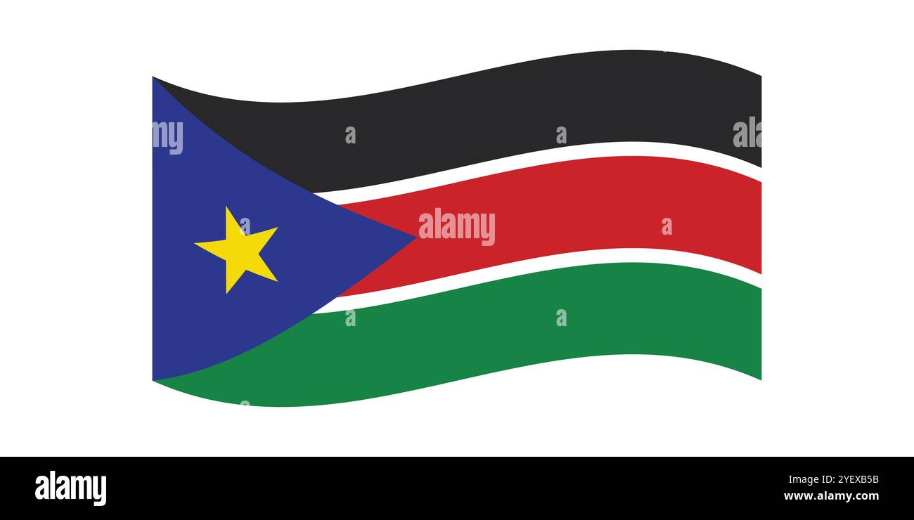 Flag of South Sudan. Sudanese national symbol in official colors ...