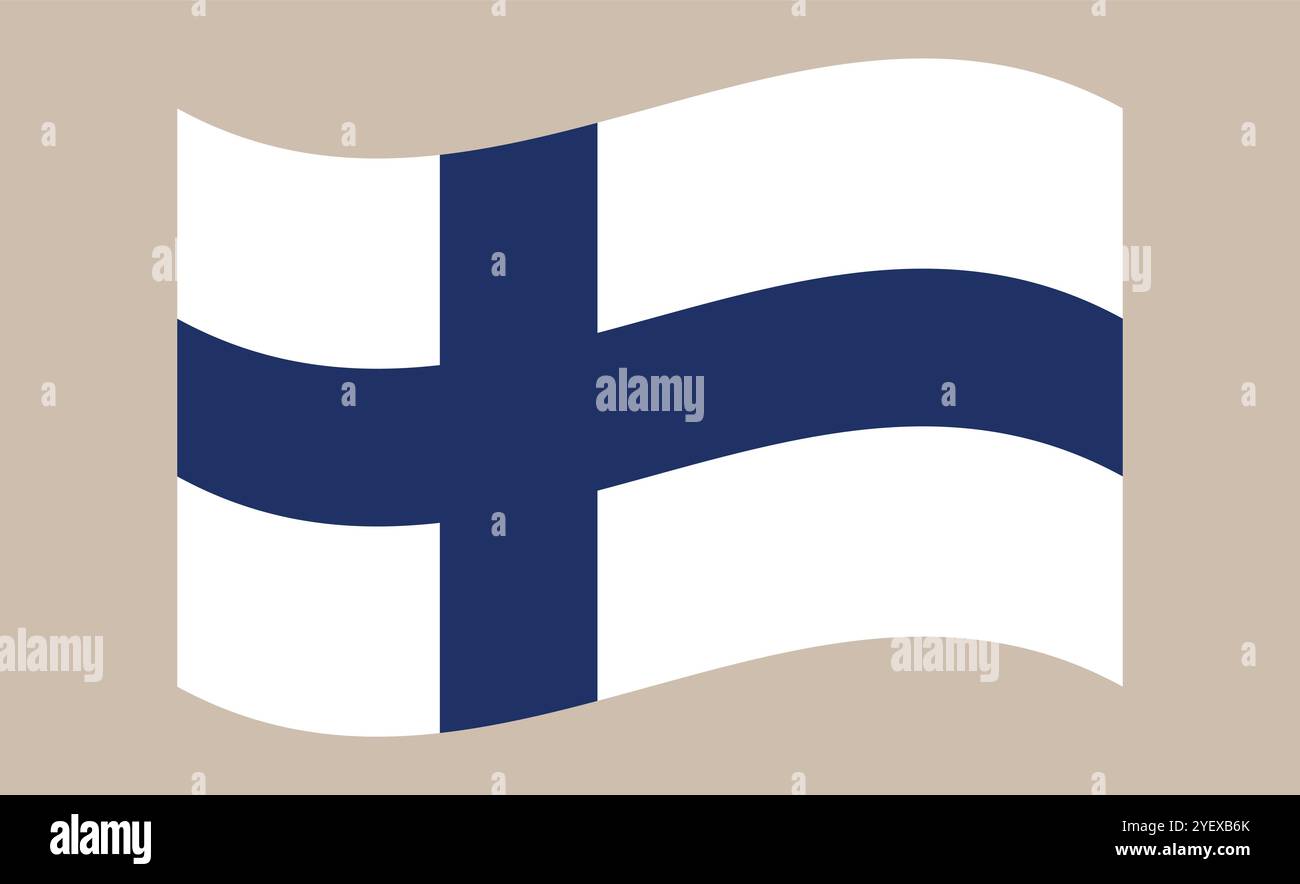 Flag of Finland. Finnish national symbol in official colors. Template ...