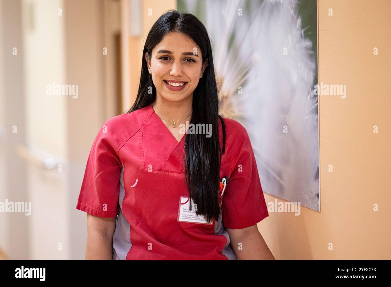 Berlin, Germany. 31st Oct, 2024. Teyssir Ben Rejeb, a nurse, stands in ...