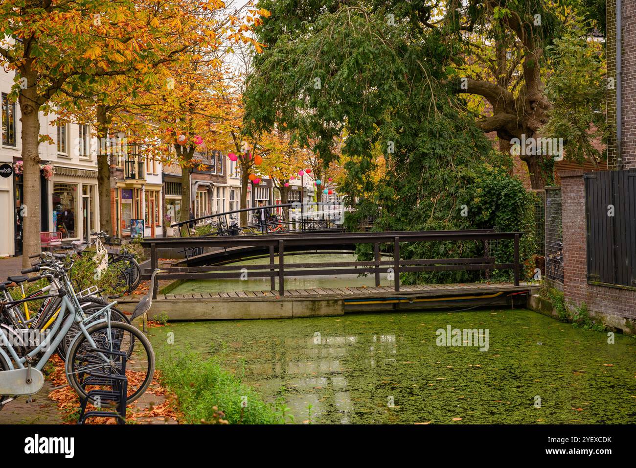 A typical Dutch street scene at Gouda, The Netherlands Stock Photo - Alamy