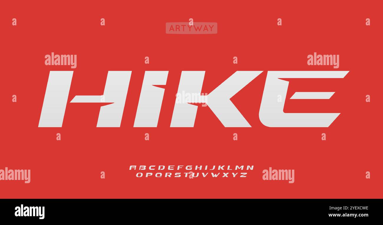 Angular geometric letters, dynamic bold italic letters, speed font for ...