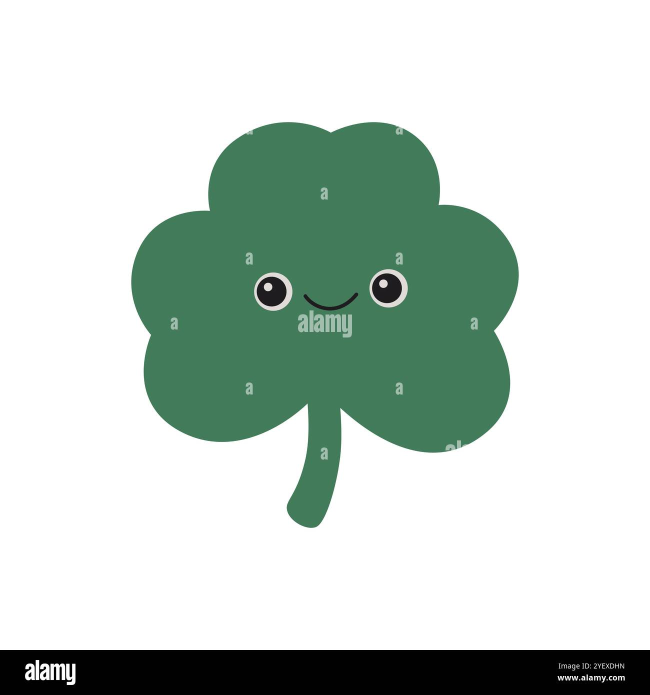 Cartoon four leaf clover smiling Stock Vector Images - Alamy
