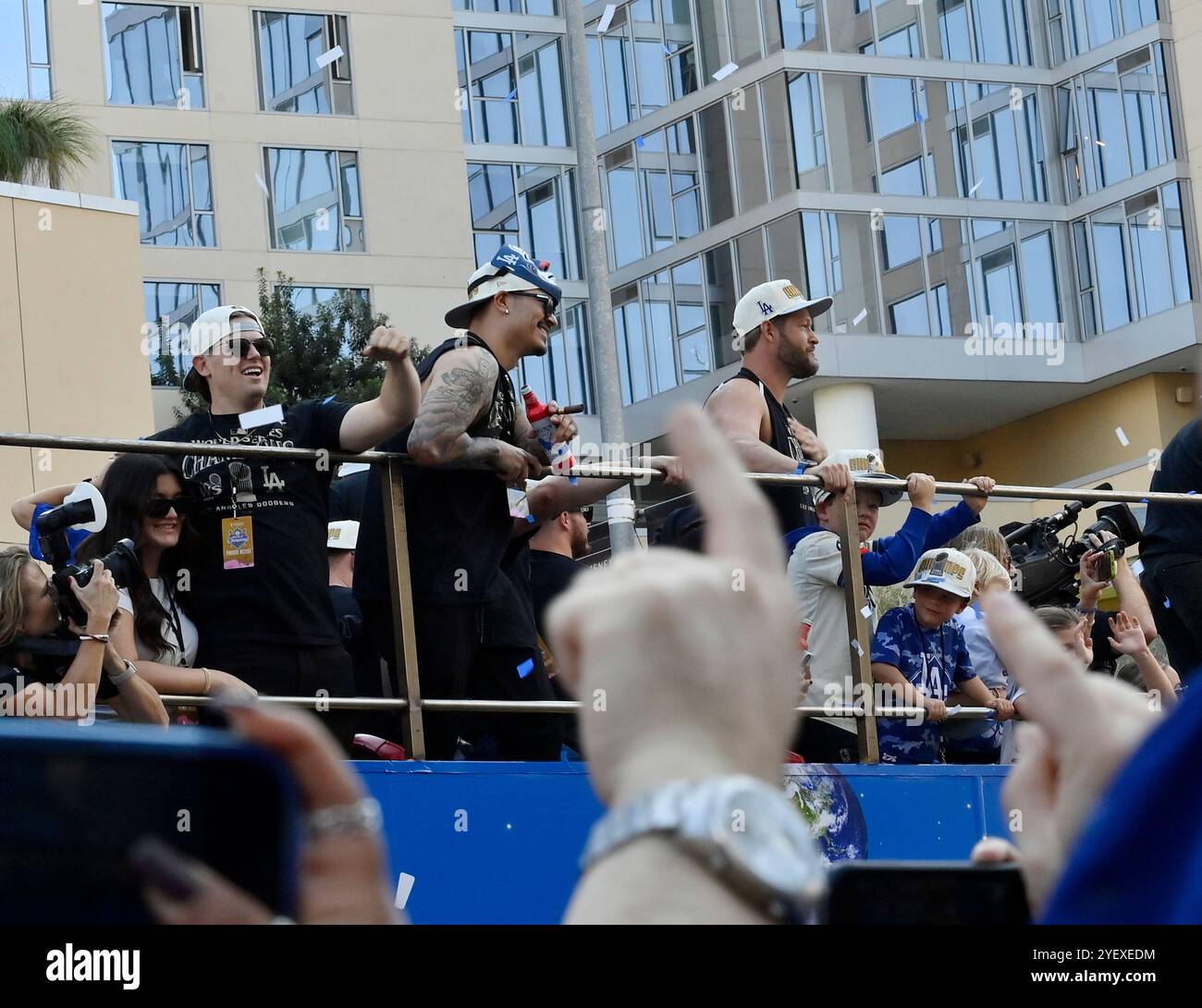 Los Angeles, United States. 01st Nov, 2024. Los Angeles Dodgers players ...