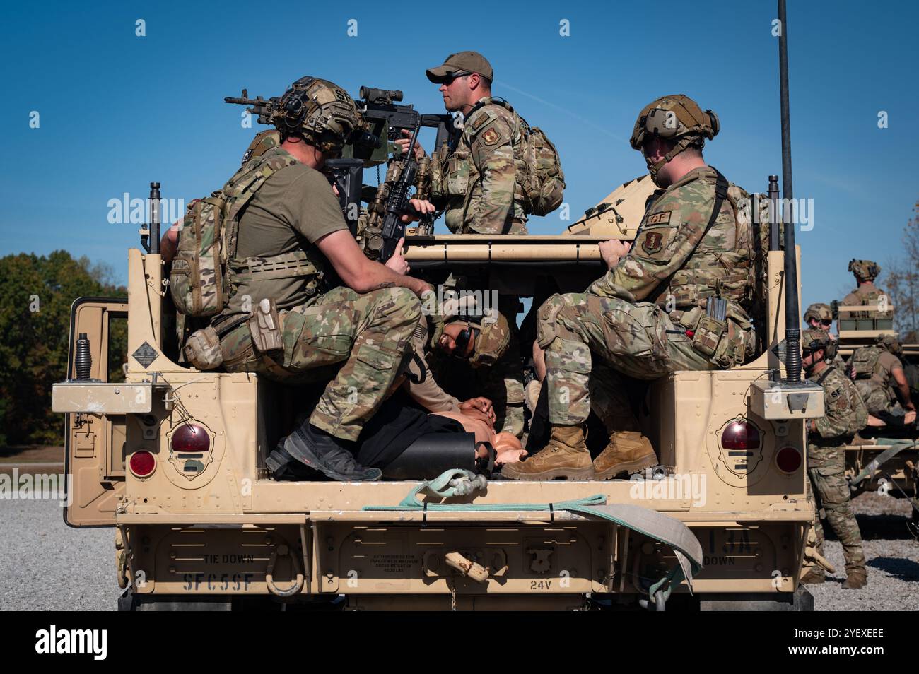 U.S. Air Force Security Forces Airmen with the Air National Guard and a ...