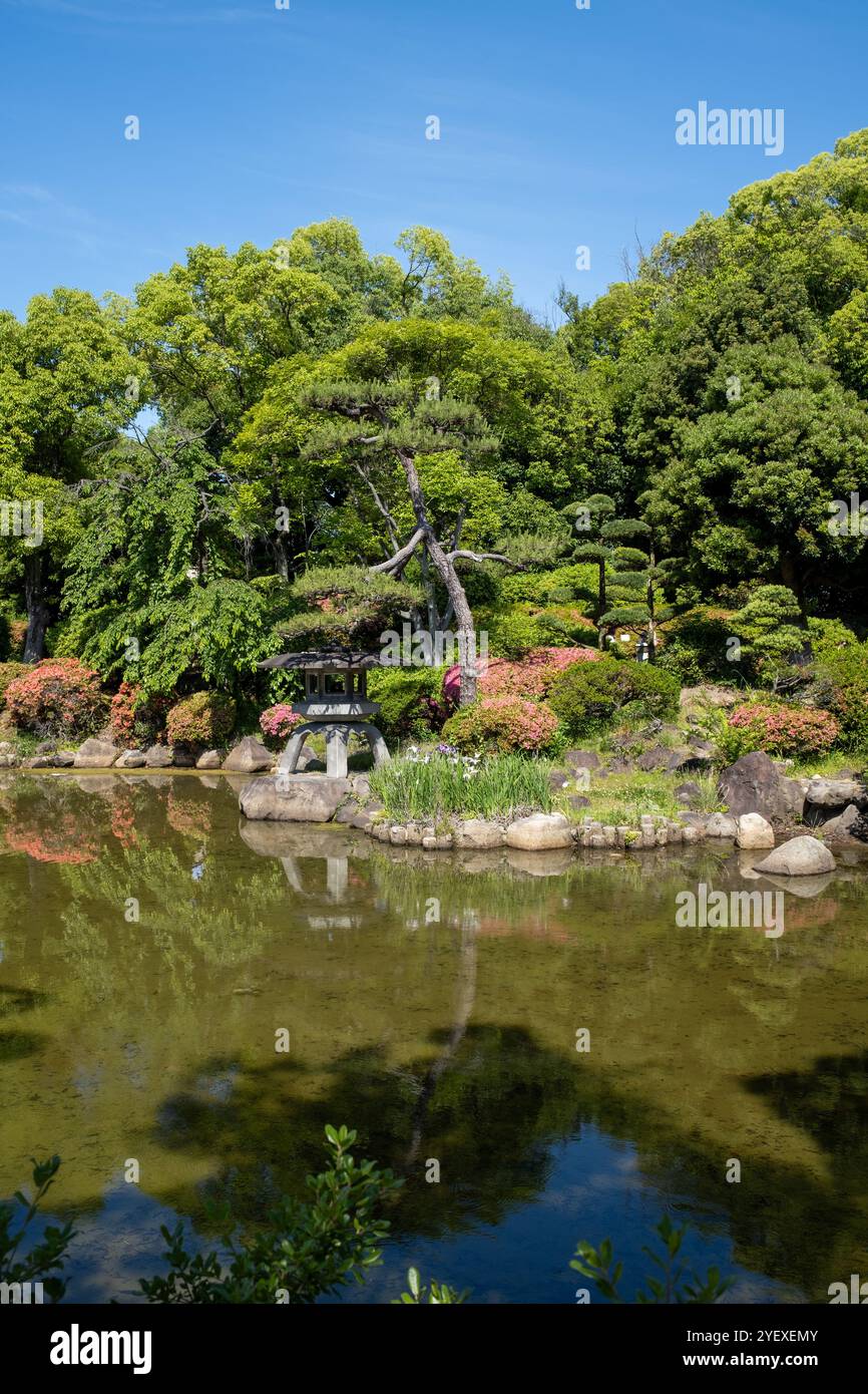 The Traditional Japanese Gardens at Osaka Castle Osaka City Japan Stock ...