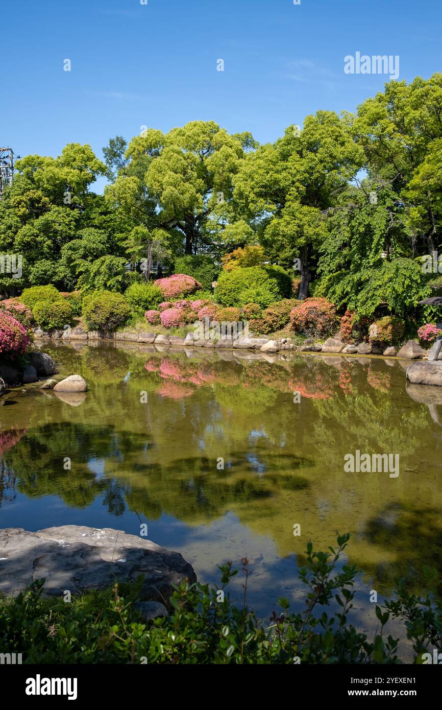 The Traditional Japanese Gardens at Osaka Castle Osaka City Japan Stock ...