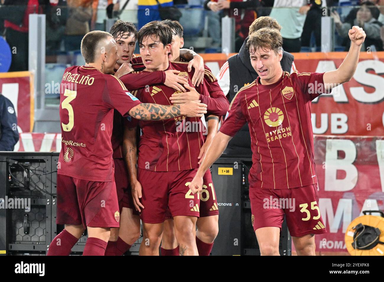 Roma, Italy. 31st Oct, 2024. Italy, march 29 st 2024: After goal Paulo ...