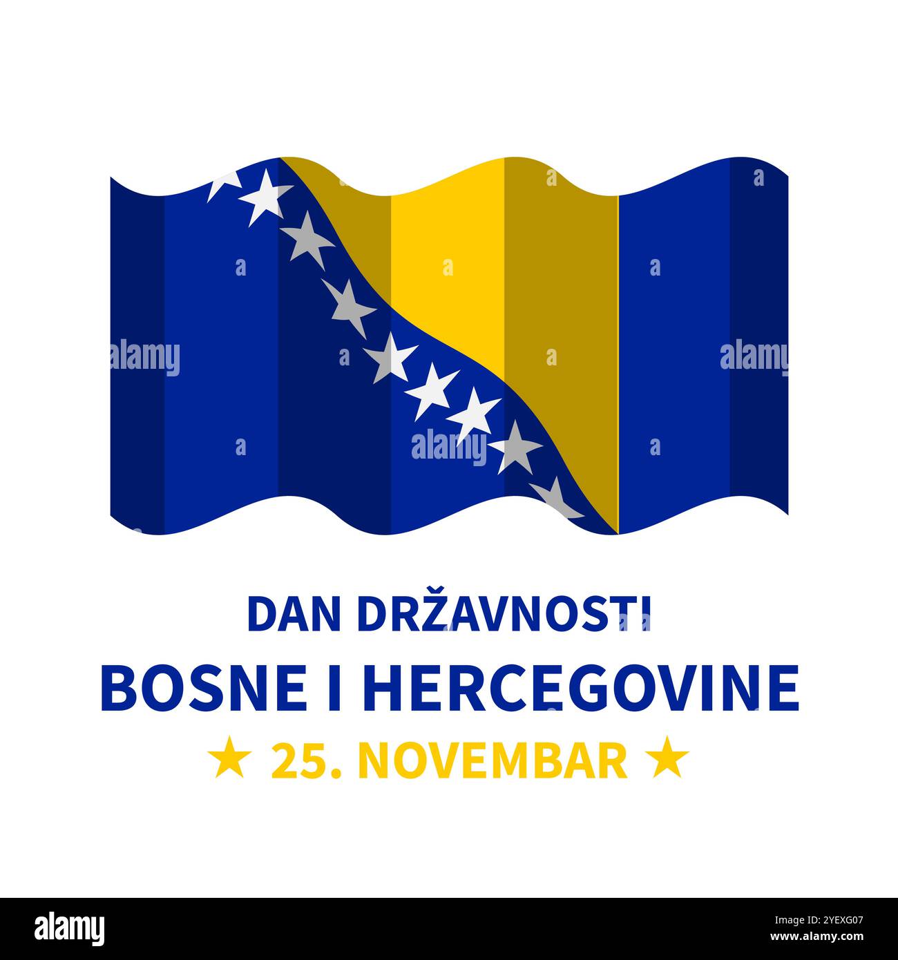 Bosnia and Herzegovina Statehood Day typography poster in Bosnian ...