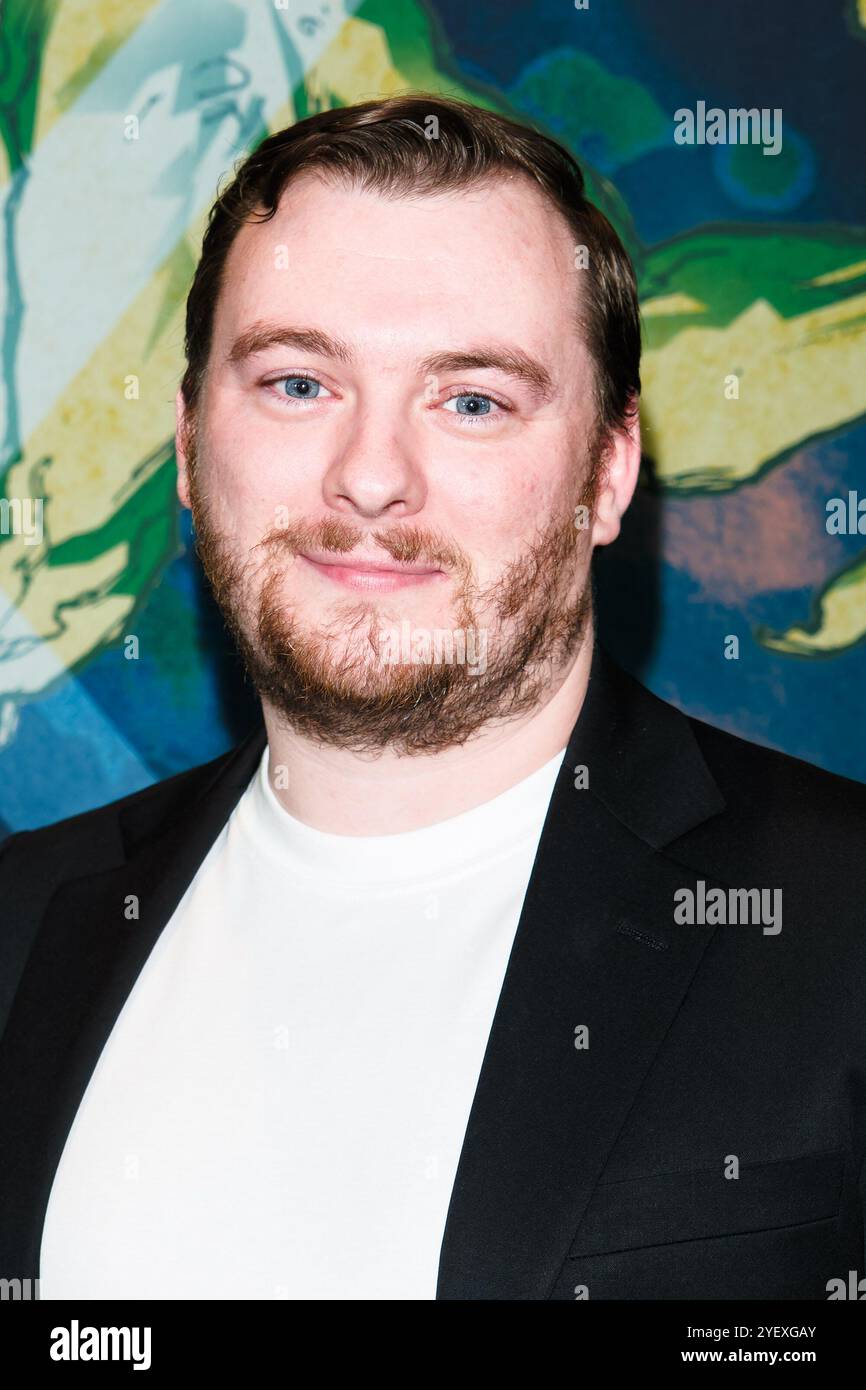 London, UK. 1st Nov, 2024. Cian Lorcan photographed on the media wall ...