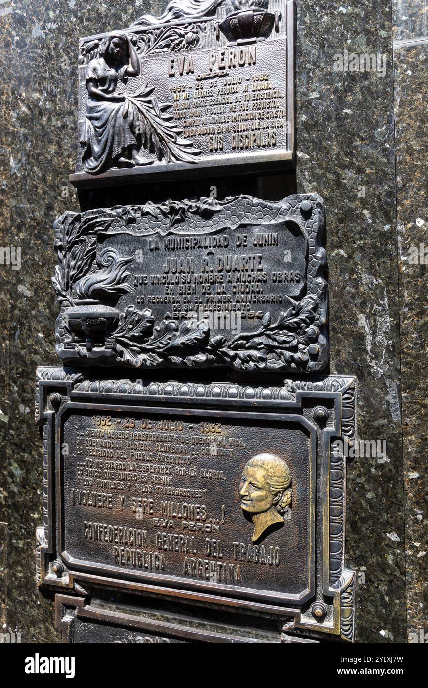 Buenos Aires, Argentina - jan31, 2024 -The tomb of Maria Eva Duarte de ...