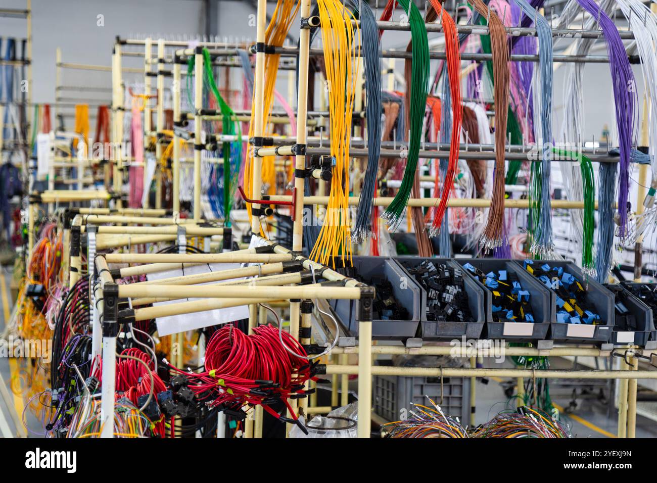 car electric harnesses factory ,coils of wire and pins used ...