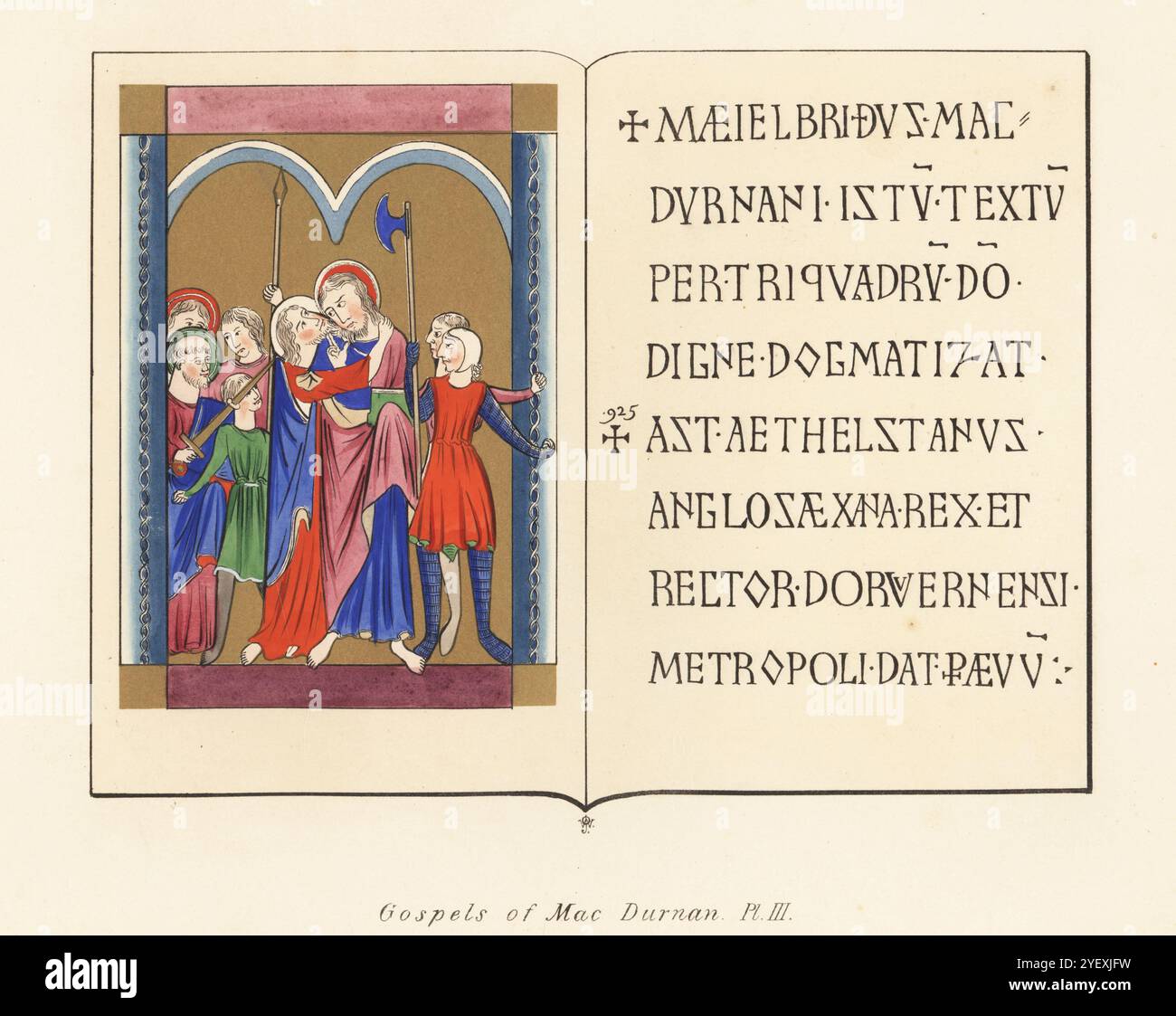 Gospels of Maeiel Brith Mac Durnan or Mac Durnan Gospels in the ...