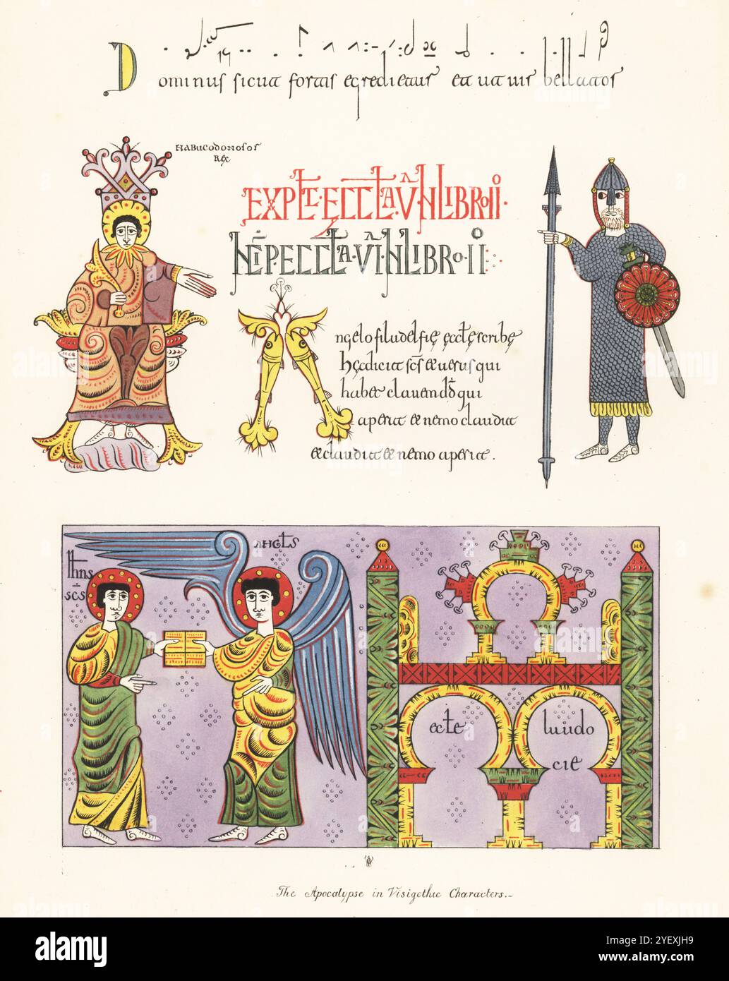 Books of the Prophet Daniel and Revelations in Visigoth characters ...