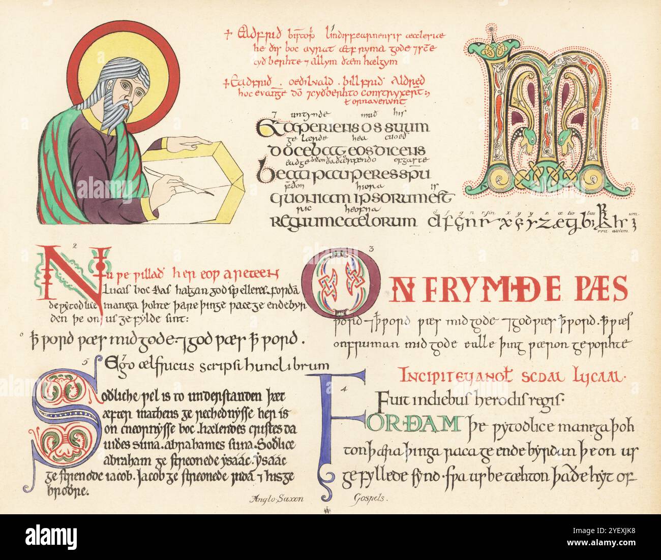 Anglo saxon gospel hi-res stock photography and images - Alamy