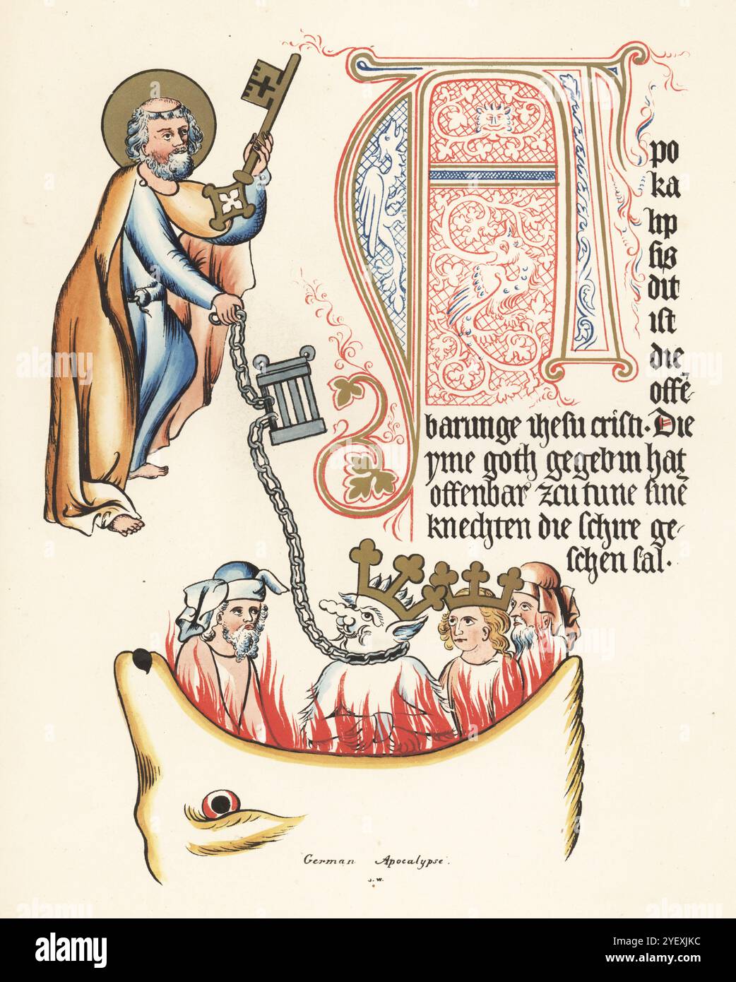 German Apocalypse manuscript, 14th century, owned by the Duke of Sussex ...