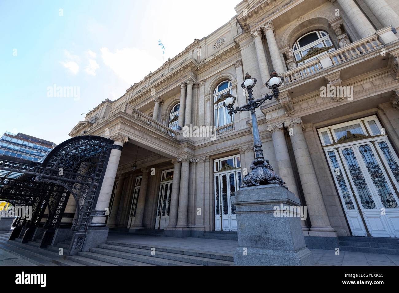 Detail of exterior of Theater Colon, famous landmark of Buenos Aires ...