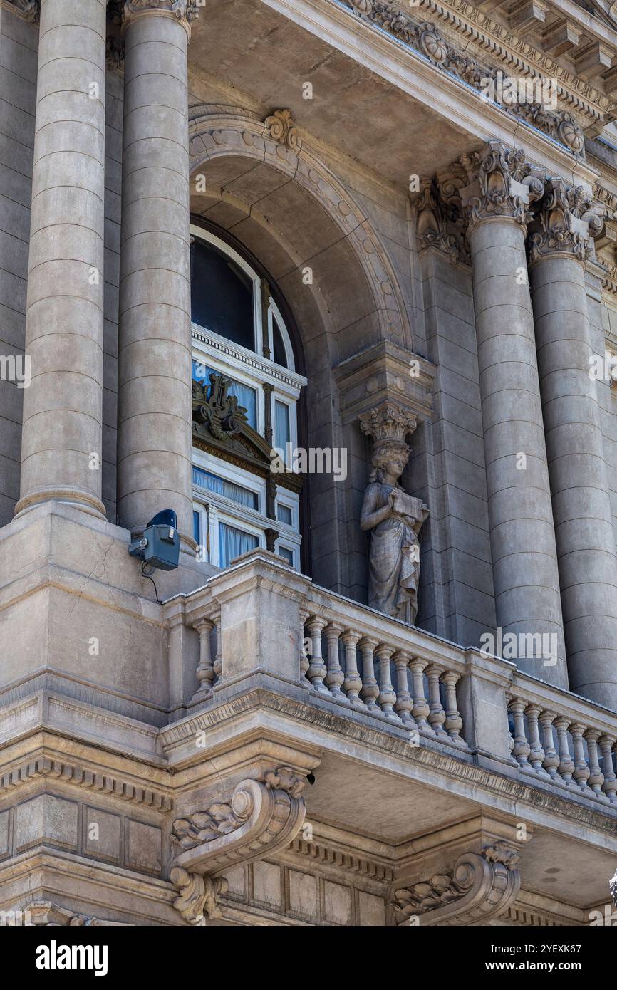 Detail of exterior of Theater Colon, famous landmark of Buenos Aires ...