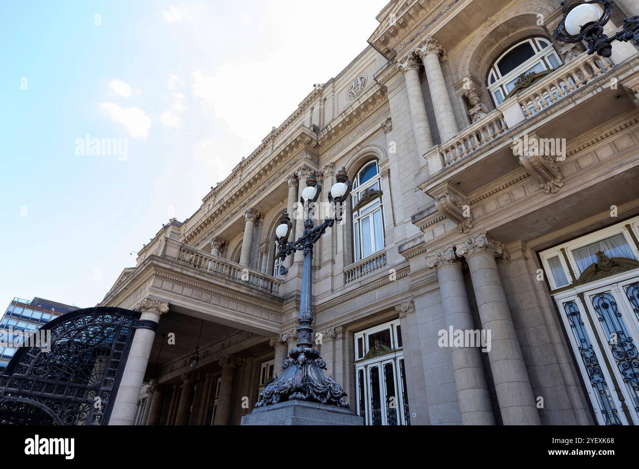 Detail of exterior of Theater Colon, famous landmark of Buenos Aires ...