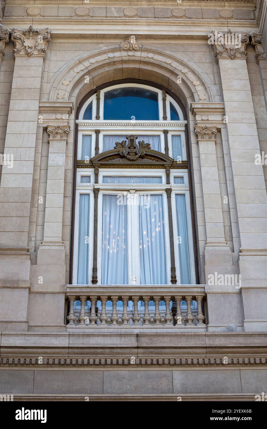 Detail of exterior of Theater Colon, famous landmark of Buenos Aires ...