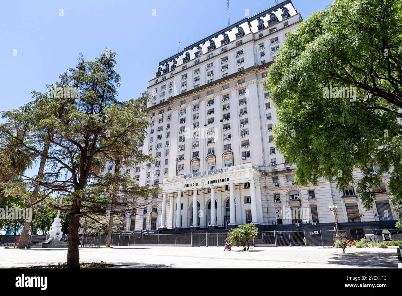 Facade of the Libertador building, Buenos Aires, Argentina. Ministry of Defense headquarters ...