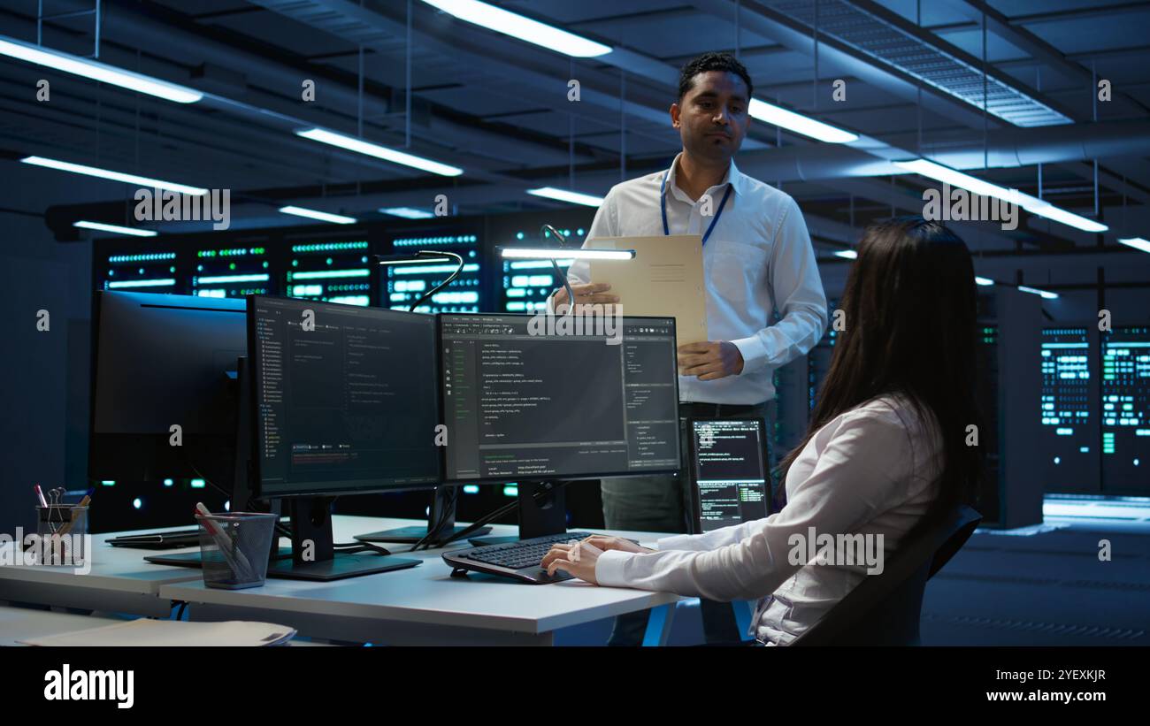Team Of Researchers In Data Center Monitoring Security Threats Using Pc Implementing