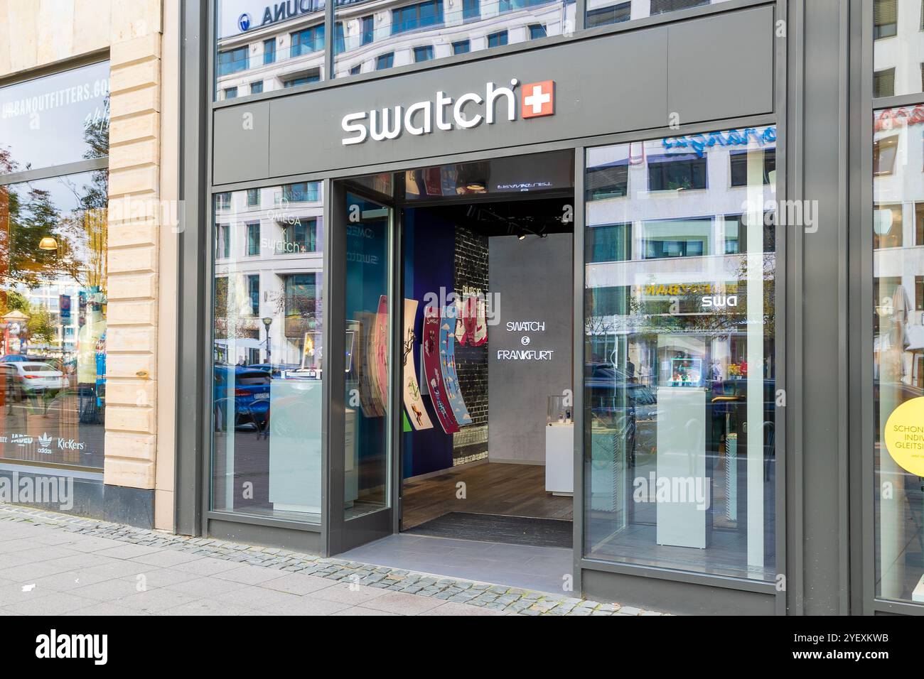 Frankfurt Germany - October 26, 2024: A vibrant Swatch store welcomes ...
