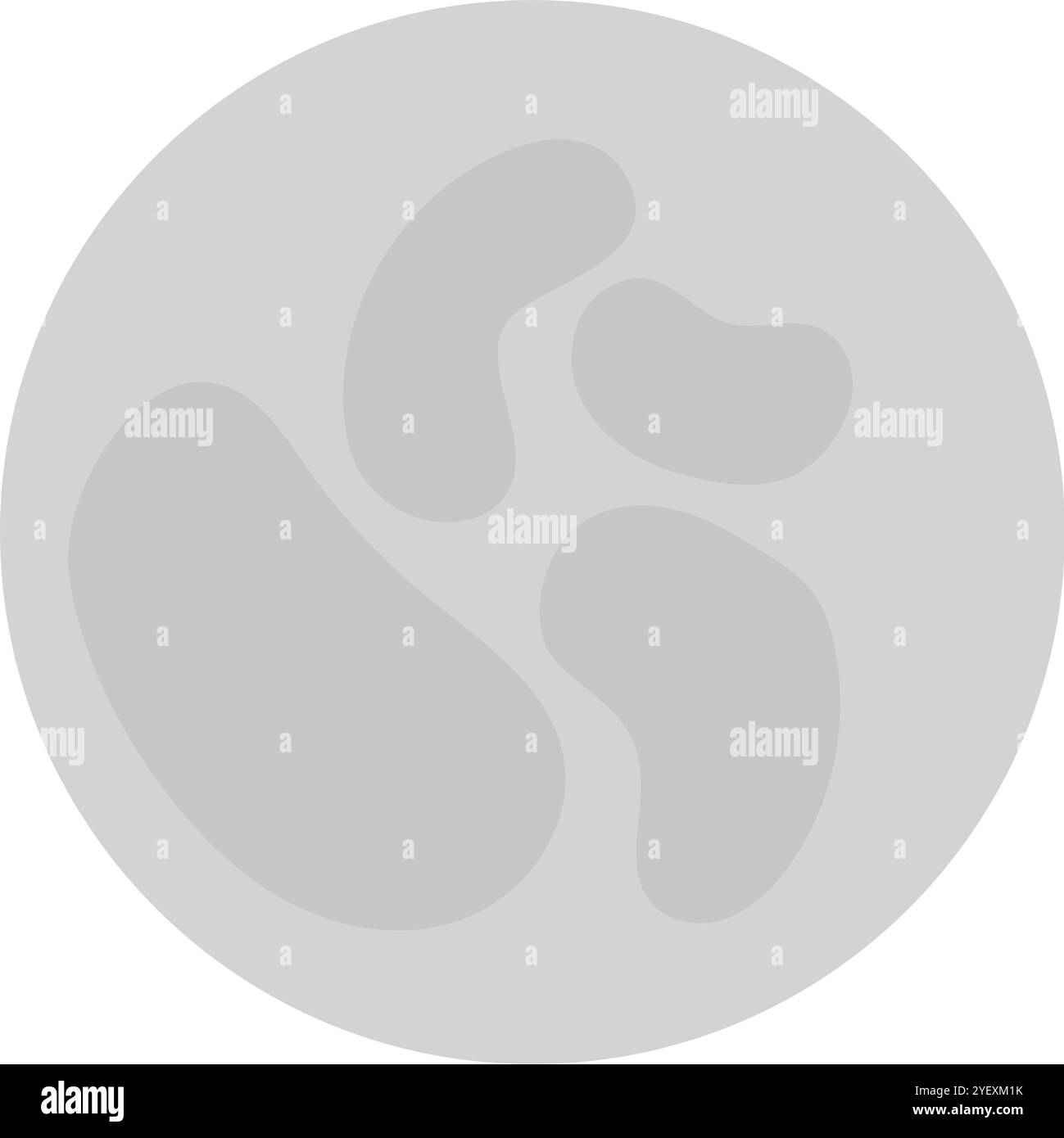 Full moon illustration in minimalist style, Vector Stock Vector Image ...