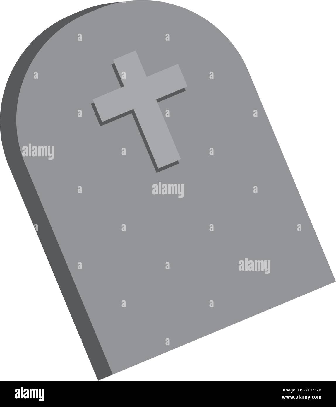 Simple tombstone with cross for Halloween decor, Vector Stock Vector ...