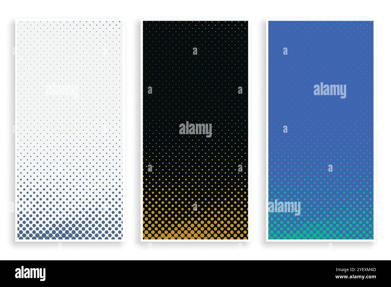 abstract halftone banners in three colors design Stock Vector Image ...