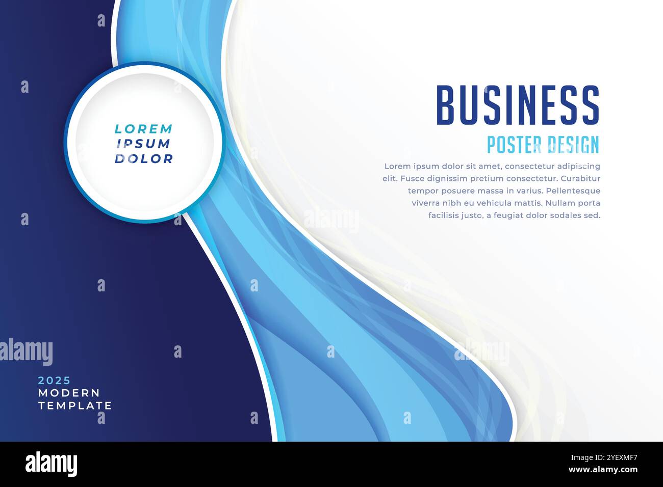 stylish blue modern busienss presentation template design Stock Vector ...