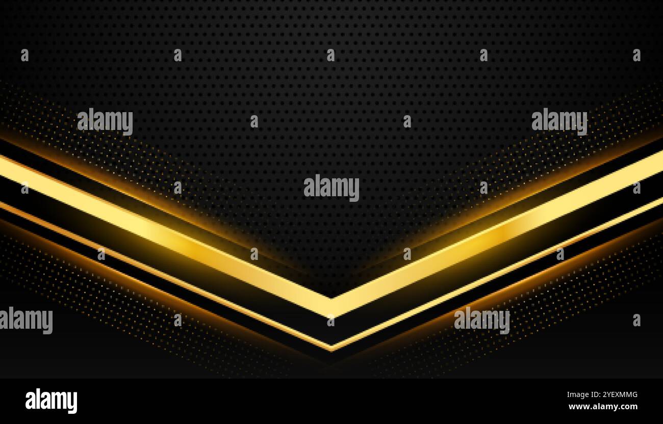 stylish black and gold background with text space Stock Vector Image ...
