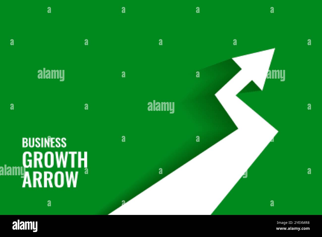 green growth arrow showing upward trend background Stock Vector Image ...