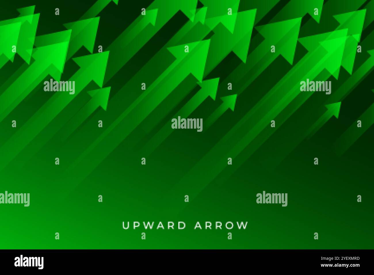 green business growth arrow showing upward trend Stock Vector Image ...