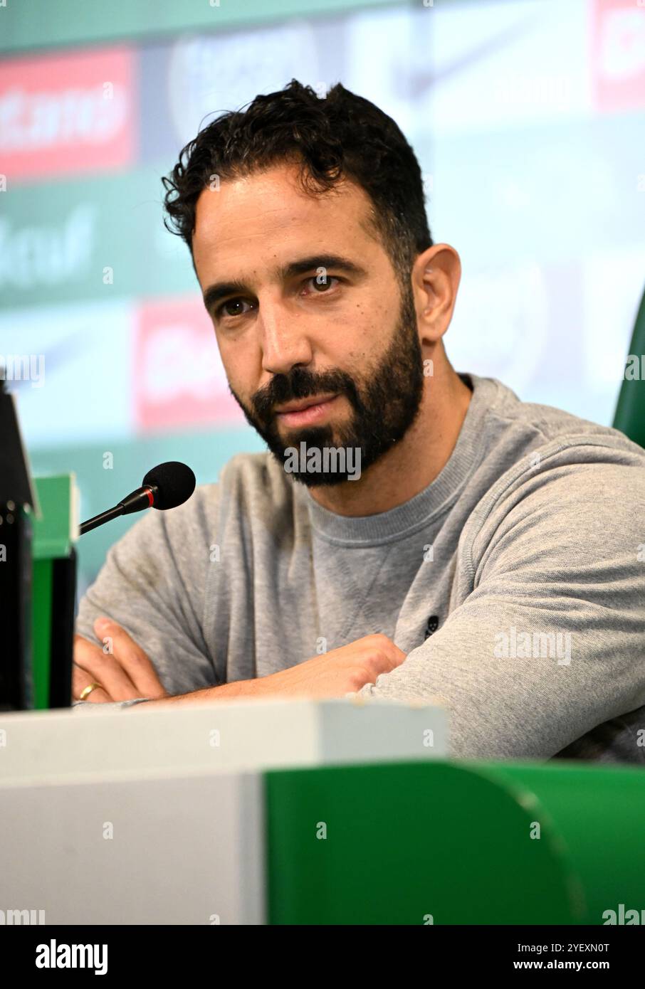 Sporting CP manager Ruben Amorim during a post-match press conference ...