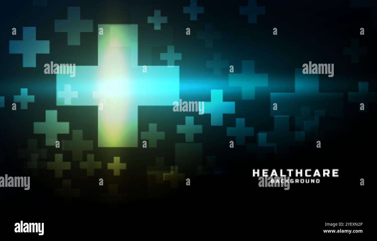 healthcare medical background with plus symbols design Stock Vector ...