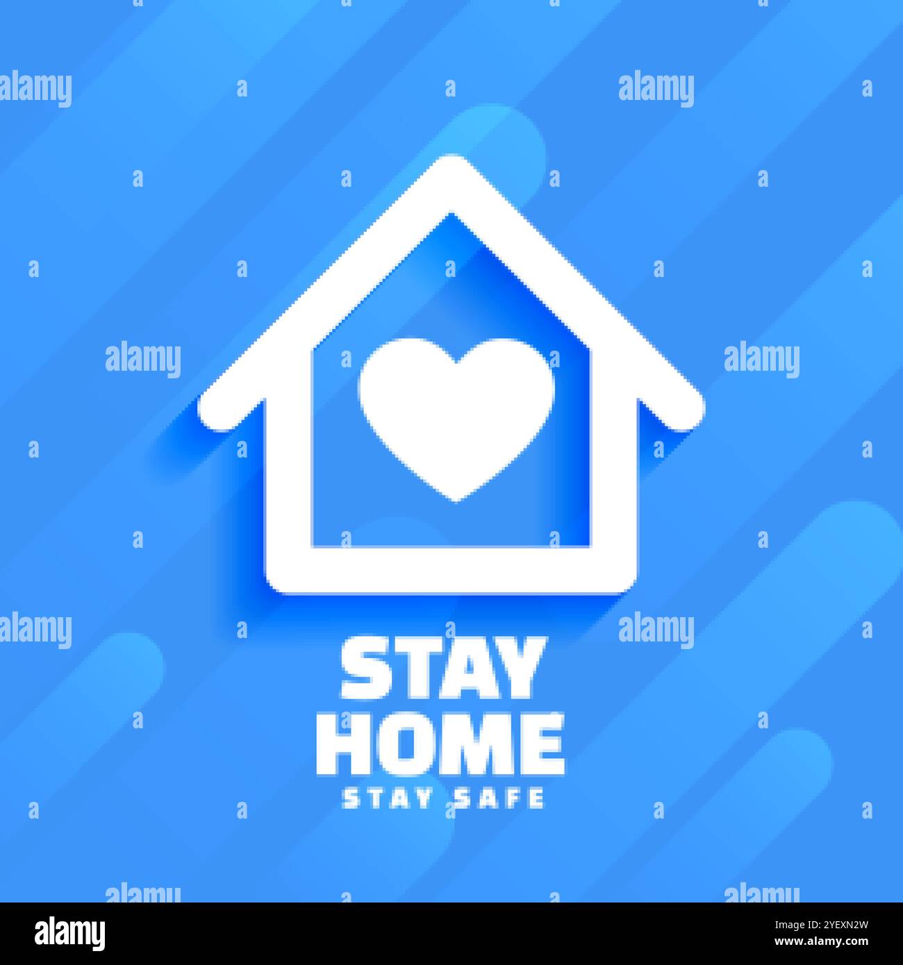 Stay safe concept blue Stock Vector Images - Alamy